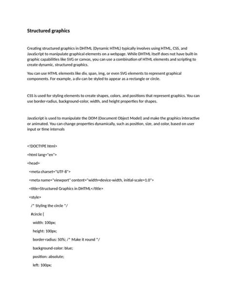 Structured Graphics In Dhtml And Active Controlsdocx