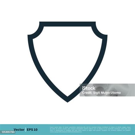 방패 방어 아이콘 벡터 로고 템플릿 일러스트 디자인 벡터 Eps 10 경호에 대한 스톡 벡터 아트 및 기타 이미지 경호