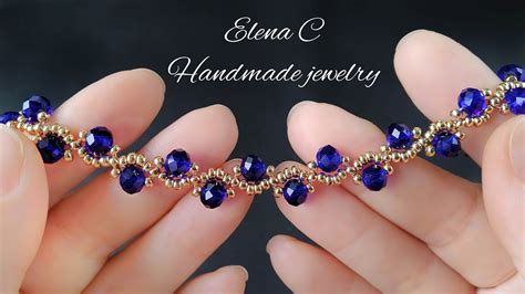 Diy Easy Beaded Bracelet Tutorial Простой Браслет из бисера и бусин своими руками Мастер Класс