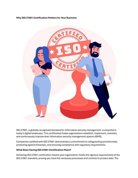 Why Iso 27001 Certification Matters For Your Businesspdf