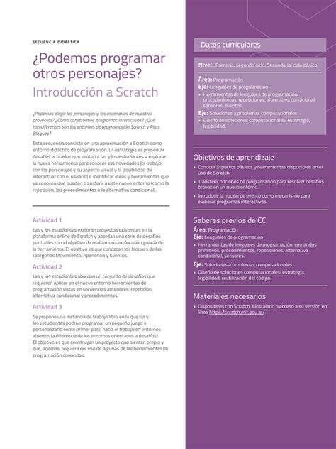scratch pdf scratch lenguaje de programación programación de