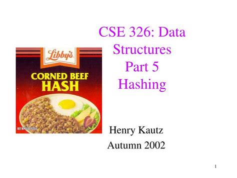 Ppt Cse 326 Data Structures Part 5 Hashing Powerpoint Presentation
