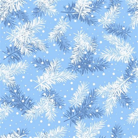 premium vector pine twig seamless pattern winter print