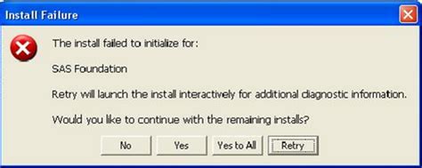 Sas Installation Failed To Initialize
