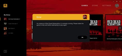 New Error When Trying To Launch R Rdr2