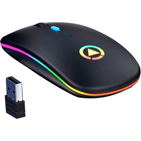 Souris Sans Fil Bluetooth Rechargeable Avec Lumière Led Ghz Usb Dpi Pour Ordinateur