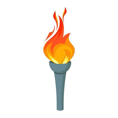 Torch Burning Torch Flame Icon Symbol Of Relay Race Competition