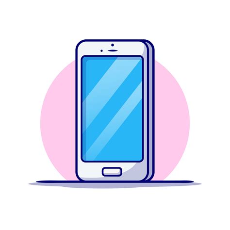 Mobile Phone Cartoon Vector Icon Illustration Technology Object Icon Concept Isolated Premium