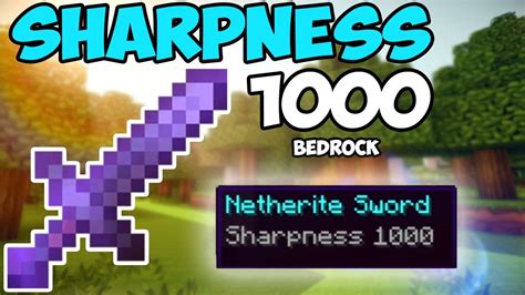 How To Get A Sharpness 1000 Sword In Minecraft Bedrock Youtube