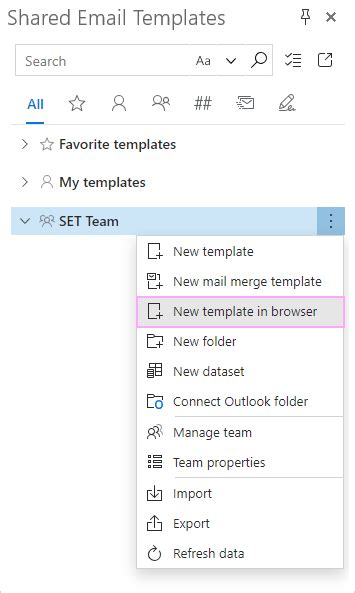 how to share email templates in outlook 365 2019