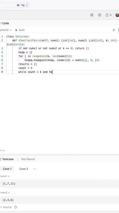 leetcode 373 find k pairs with smallest sums leetcode