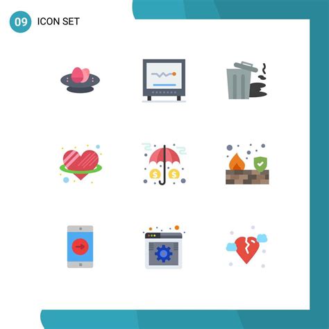 9 Flat Color Concept For Websites Mobile And Apps Romance Heart