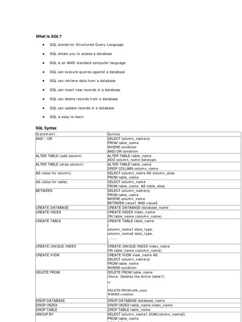 what is sql pdf database index sql