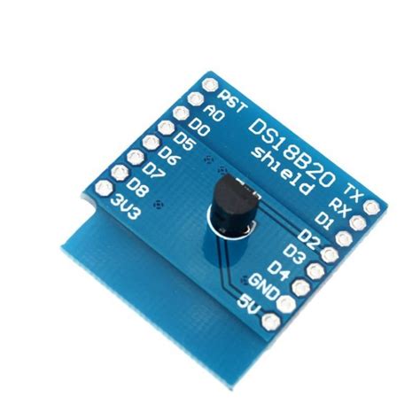 Ds18b20 Temperature Sensor Shield For Wemos D1 Mini Hacktronics