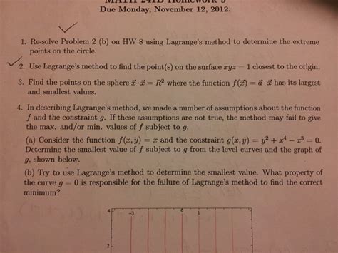 Solved Re Solve Problem B On HW Using Lagrange S Chegg
