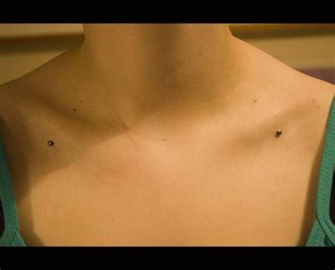 Chest Dermals Collar Bone Piercing Dermal Piercing Piercings