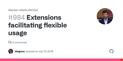 Extensions Facilitating Flexible Usage Issue Xtensor Stack Xtensor GitHub