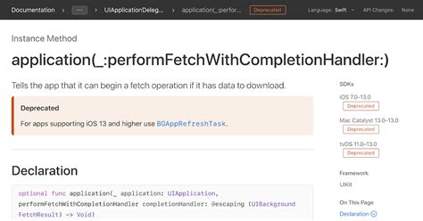 ios 13 废弃 performfetchwithcompletionhandler 方法