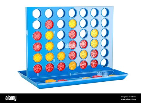 connect four board game the vertical checkers game 3d rendering