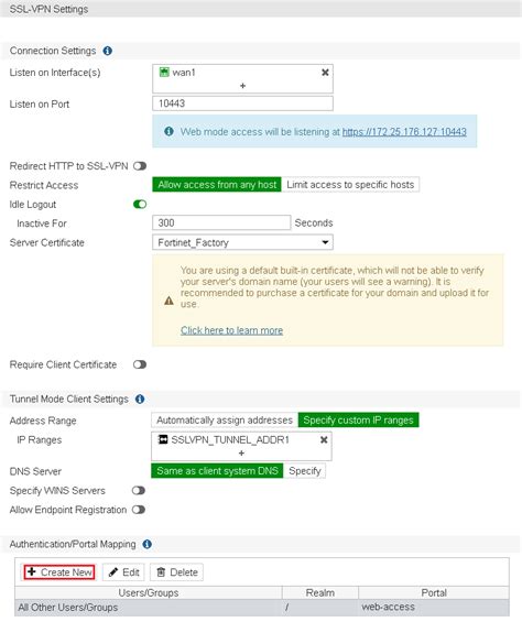 Configuring The SSL VPN FortiAuthenticator