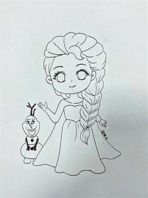 爱莎公主图片简笔画20张 几塔之家