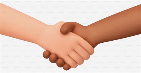흑인과 백인 인간의 손은 하얀 배경에 고립되어 악수한다 클리핑 패스를 사용한 3d 렌더링 사진 Unsplash의 사람 이미지
