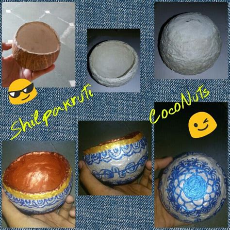 Vase From Coconut Shell Coconut Shell Crafts Crafts To Make