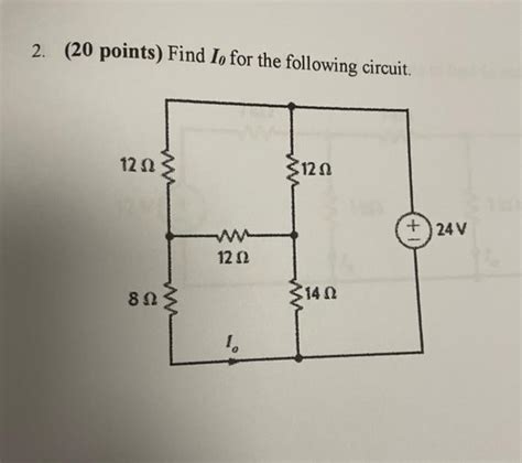 solved 2 20 points find i0 for the following circuit
