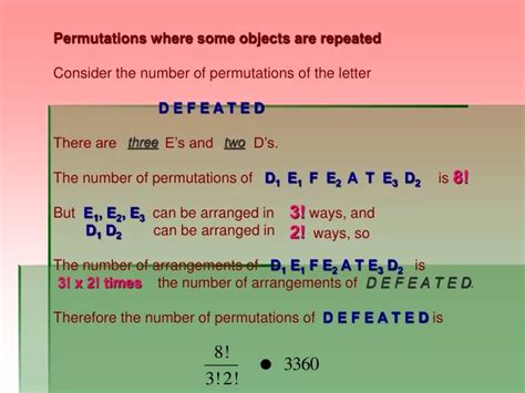Ppt Permutations With Repeated Objects Understanding Arrangements
