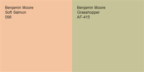 Benjamin Moore Soft Salmon Vs Benjamin Moore Grasshopper Comparison