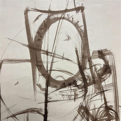 1962 Gordon Wagner Ink Sketch Watercolor Abstract Mexican Assemblage 6