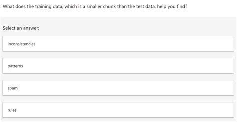 solved what does the training data which is a smaller chunk
