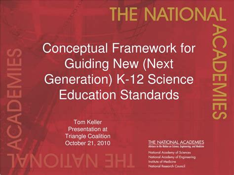 Ppt Conceptual Framework For Guiding New Next Generation K 12 Science Education Standards