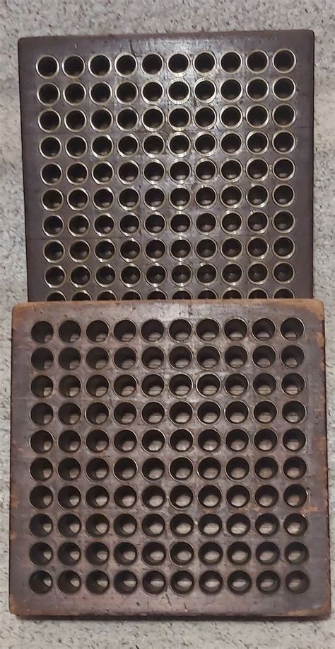 Vintage Bridgeport Gun Implement 100 Round Loading Blocks