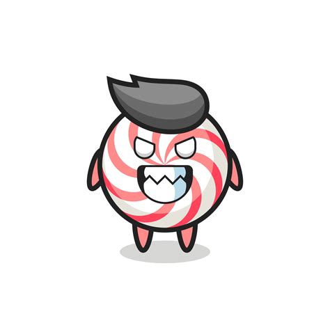 Evil Expression Of The Candy Cute Mascot Character 3346793 Vector Art