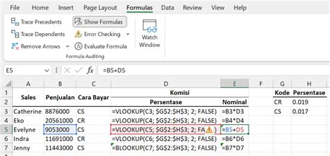 Cara Audit Cek Rumus Excel