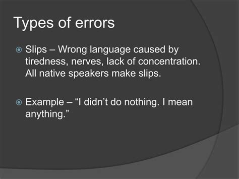 Correcting Errors In Elt Pptx Education