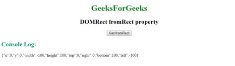 Web Api Domrect Fromrect Property Geeksforgeeks
