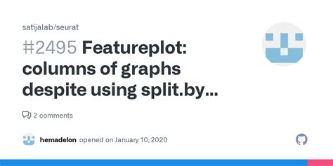 featureplot columns of graphs despite using split by parameter
