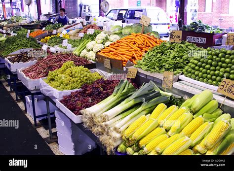 Vegetable Stall Queen Victoria Market Melbourne Victoria Australia