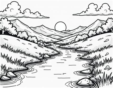River Clipart Black White Stock Illustrations 1639 River Clipart