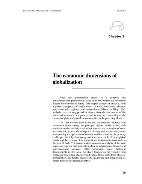 Globalization Chap2 Globalisation Notes THE ECONOMIC DIMENSIONS OF GLOBALIZATION CHAPTER 2