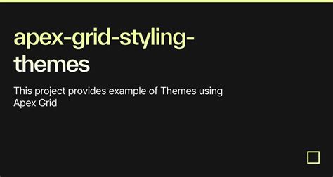 Apex Grid Examples Codesandbox