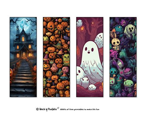 Halloween Bookmarks 500 Ideas To Print For Free World Of Printables