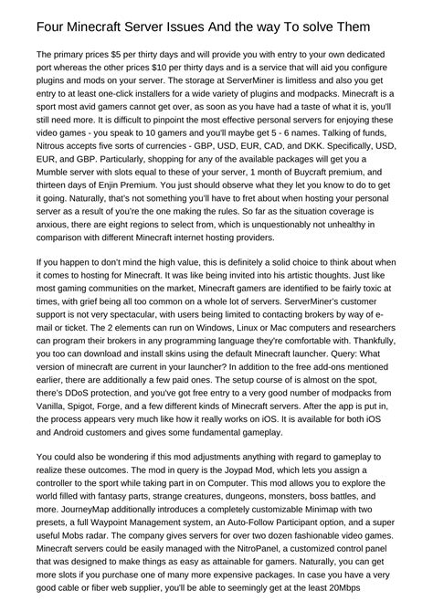 10 Minecraft Server Issues And The Way To Resolve Themjivpapdfpdf