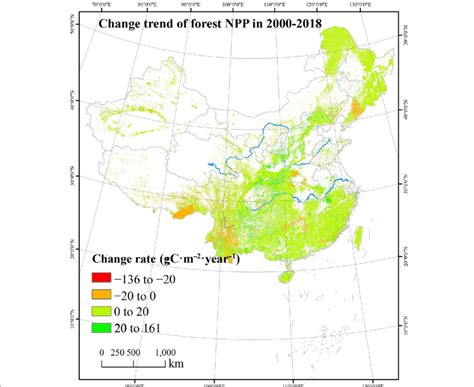 Spatial Distribution Of Trend Rate Gc·m − 2 ·year − 1 Of Forest Net