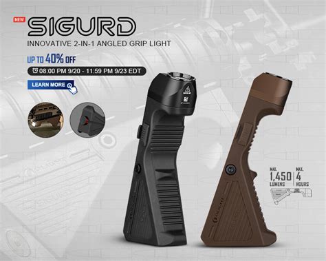 New Product An Innovative In Angled Grip Light Sigurd Gun Light Olight