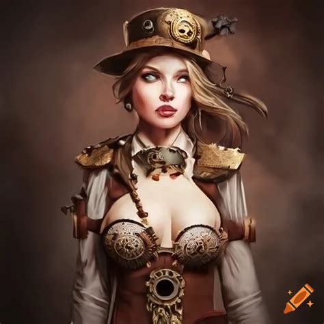 Green Steampunk Android Woman Wearing Ushanka On Craiyon