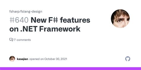 New F Features On NET Framework Issue Fsharp Fslang Design GitHub