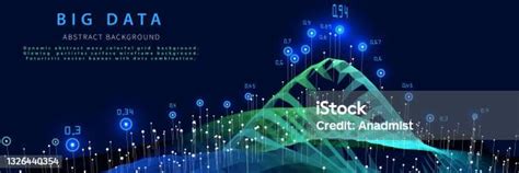 색상 그리드가 데이터를 분석하는 추상 분석 배경을 통해 분석합니다 분석 알고리즘 데이터 빅 데이터 양자 암호화 개념 비즈니스 과학 및 기술 배너 데이터에 대한 스톡 벡터